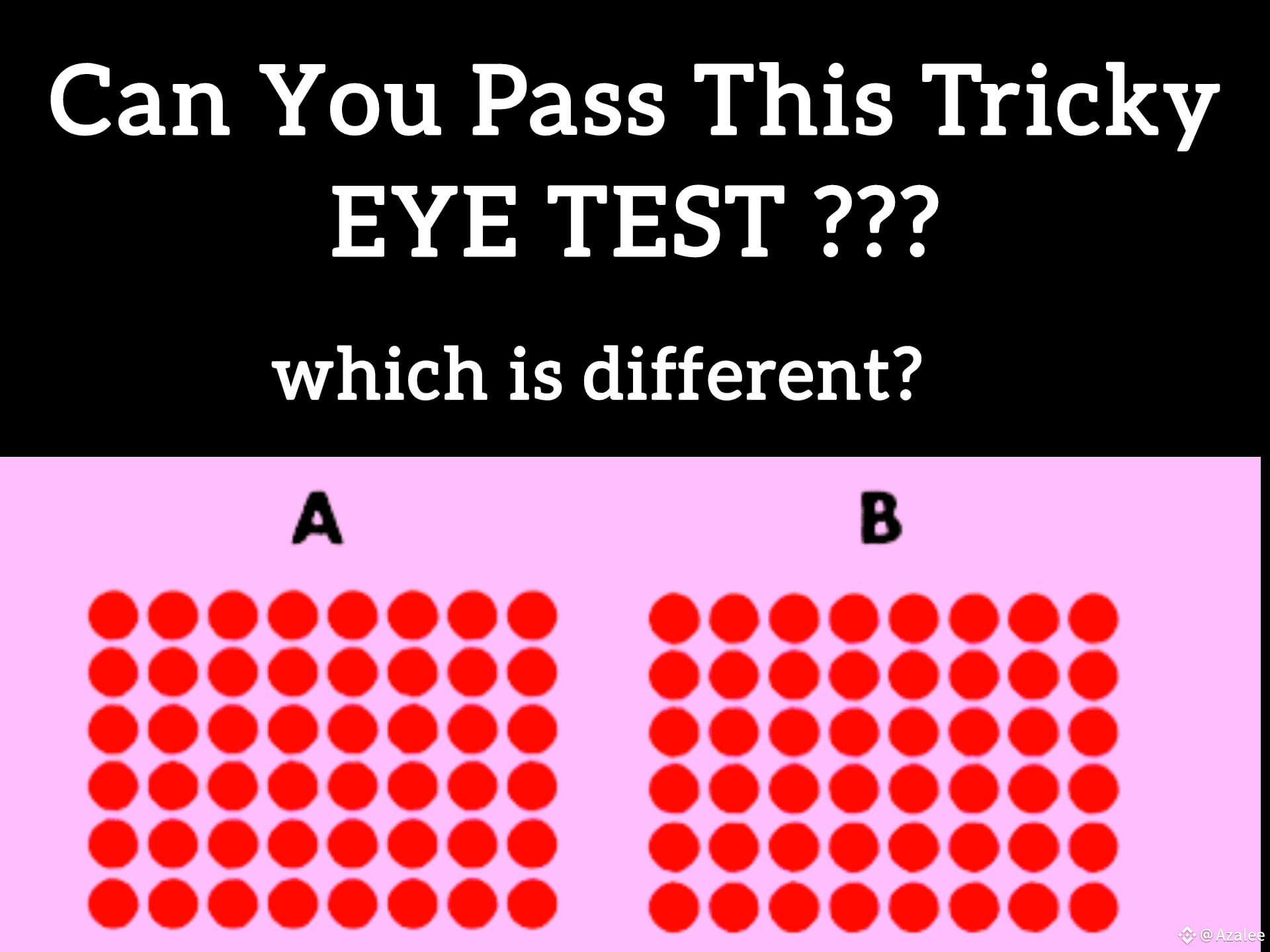 Can You Pass This Tricky EYE Test. | Azalee on Binance Square