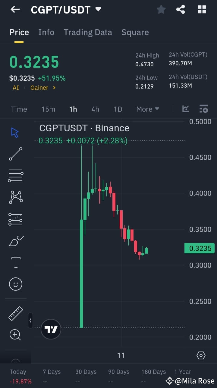 $CGPT /USDT Strong Bull Run Outlook 💥 Watching for Next T | Mila Rose on Binance Square