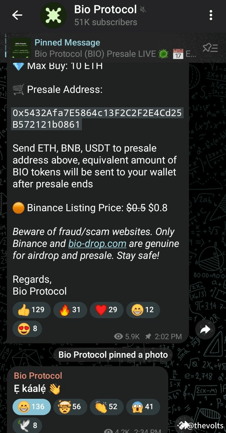 ⚠️ Beware of scams! Bio Protocol does not have any airdrop | thevolts ...