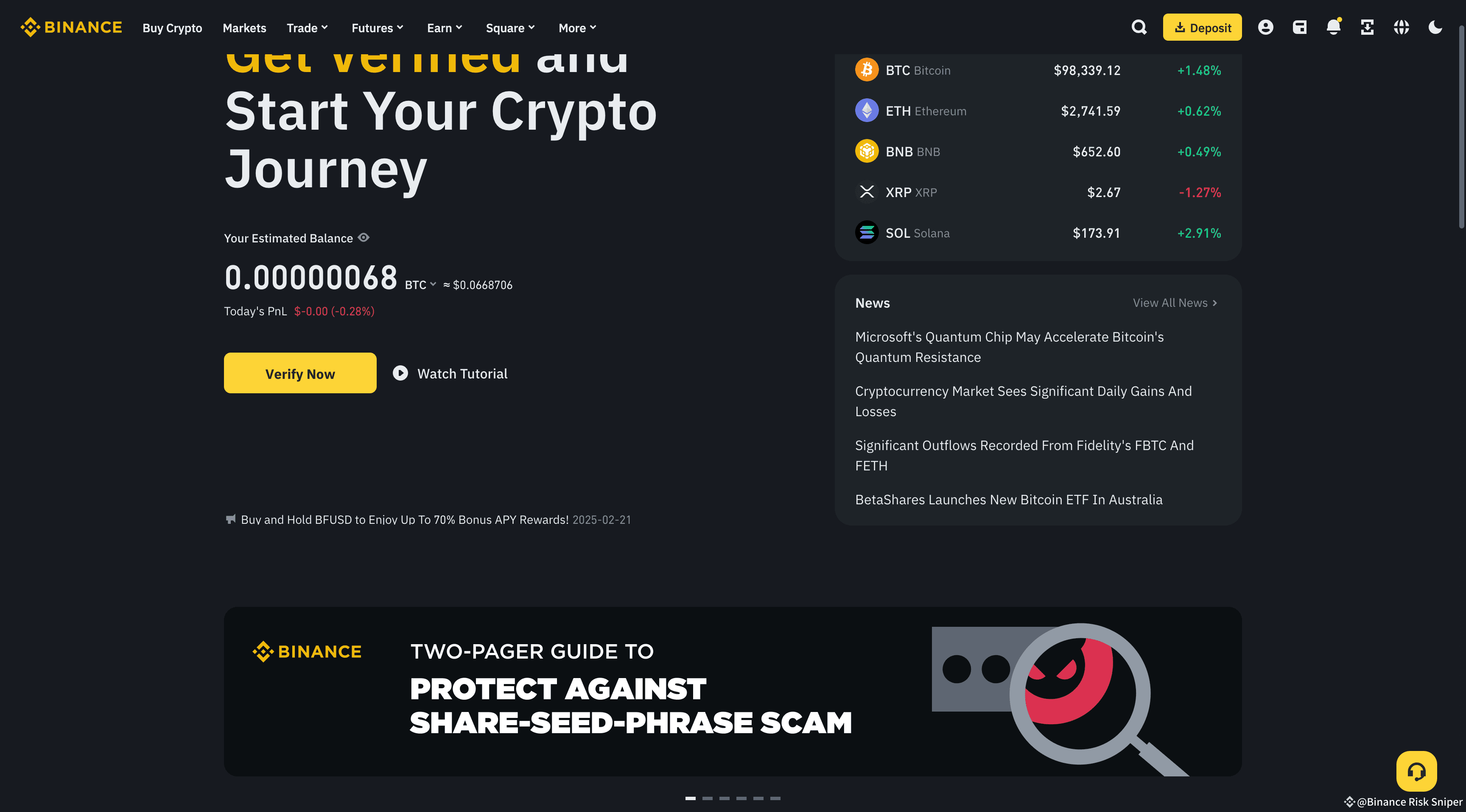 Our Anti-scam blog is now live on the Binance web homepage. | Binance ...