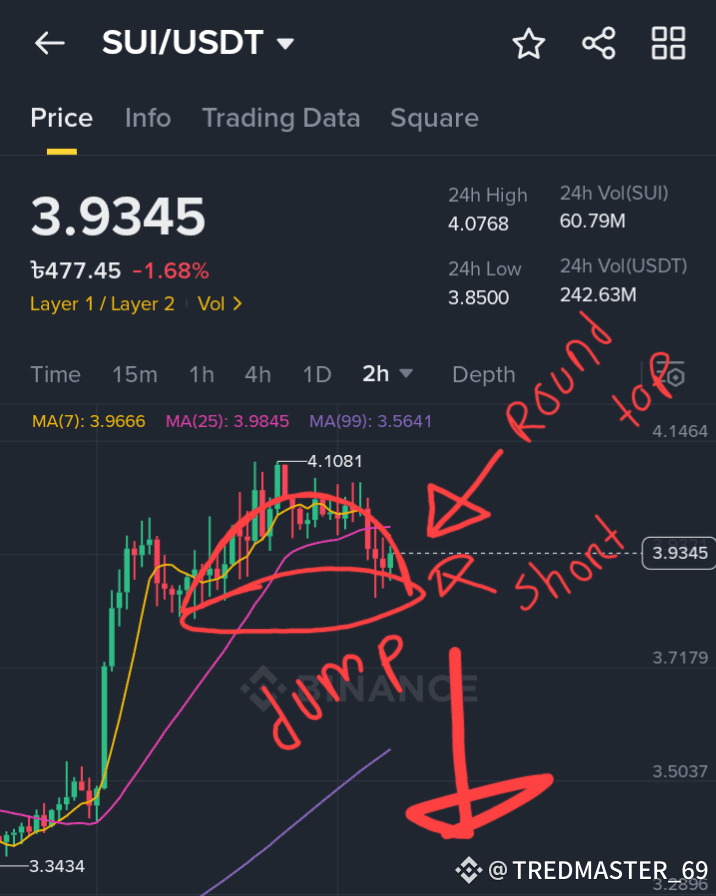 $SUI Sui Might Face Rejection ⚠️🔻 | Round Top Formation Sig ...