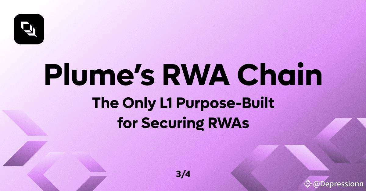 $PLUME is creating the Plume L1 RWA Chain, a specialized blo | Depressionn on Binance Square