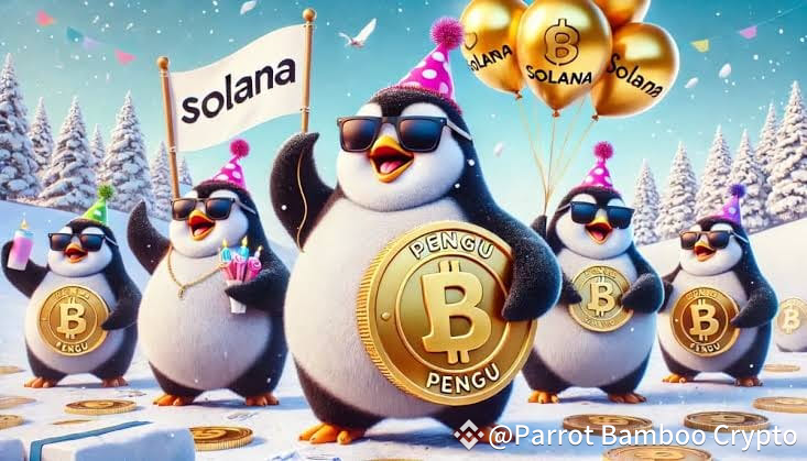💡 Memecoin Milestone The Solana-based memecoin #PENGU has | Parrot ...