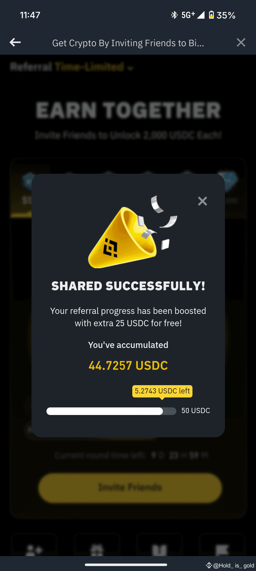 🚀 Earn Together with Binance Referral Program! 🎉 🎁🔗CLIC | Hold_ is_ gold on Binance Square