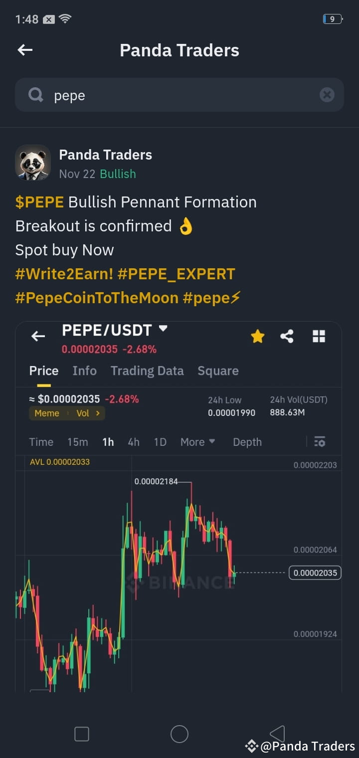 This is how many times i told you guys about $PEPE 🐼💪💪💪 | Panda Traders on Binance Square