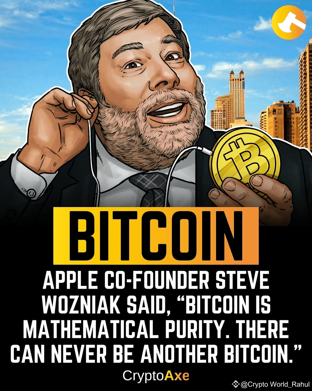 Apple co-founder Steve Wozniak said,"Bitcoin is mathematical | Crypto ...