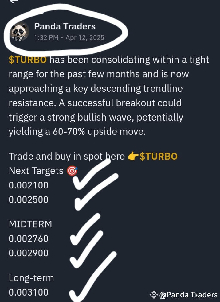 👉Boooooooooom Boooooooooom 🔥🔥🔥🔥 $TURBO is top 1 gainer | Panda Traders on Binance Square