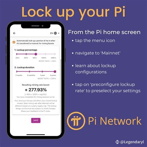 The Pi Network lockup feature allows users to lock up a port ...