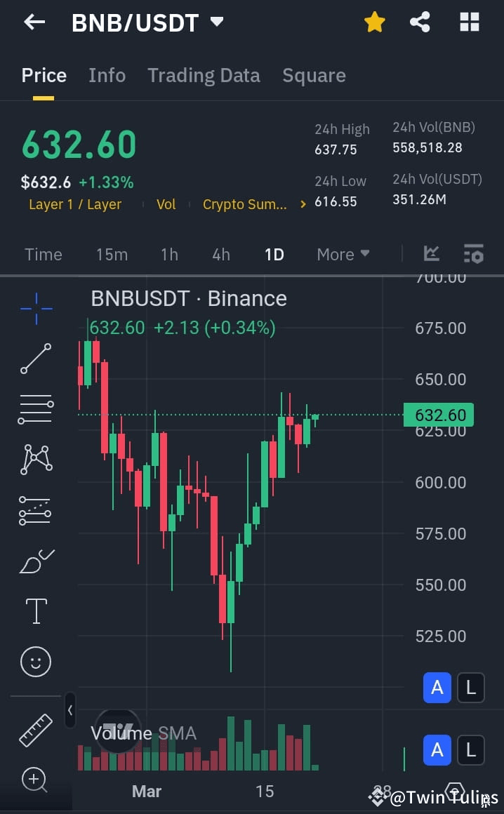 $𝘽𝙉𝘽/𝙐𝙎𝘿𝙏 𝙈𝙖𝙧𝙠𝙚𝙩 𝙐𝙥𝙙𝙖𝙩𝙚 🚀 $BNB is show | Twin Tulips on Binance Square
