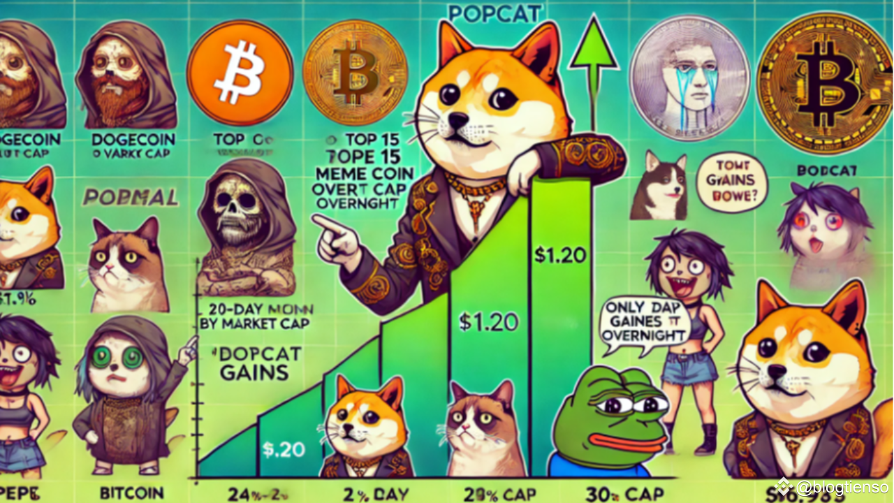 Popcat Surges 24% In Meme Coin's Bad Day | blogtienso on Binance Square
