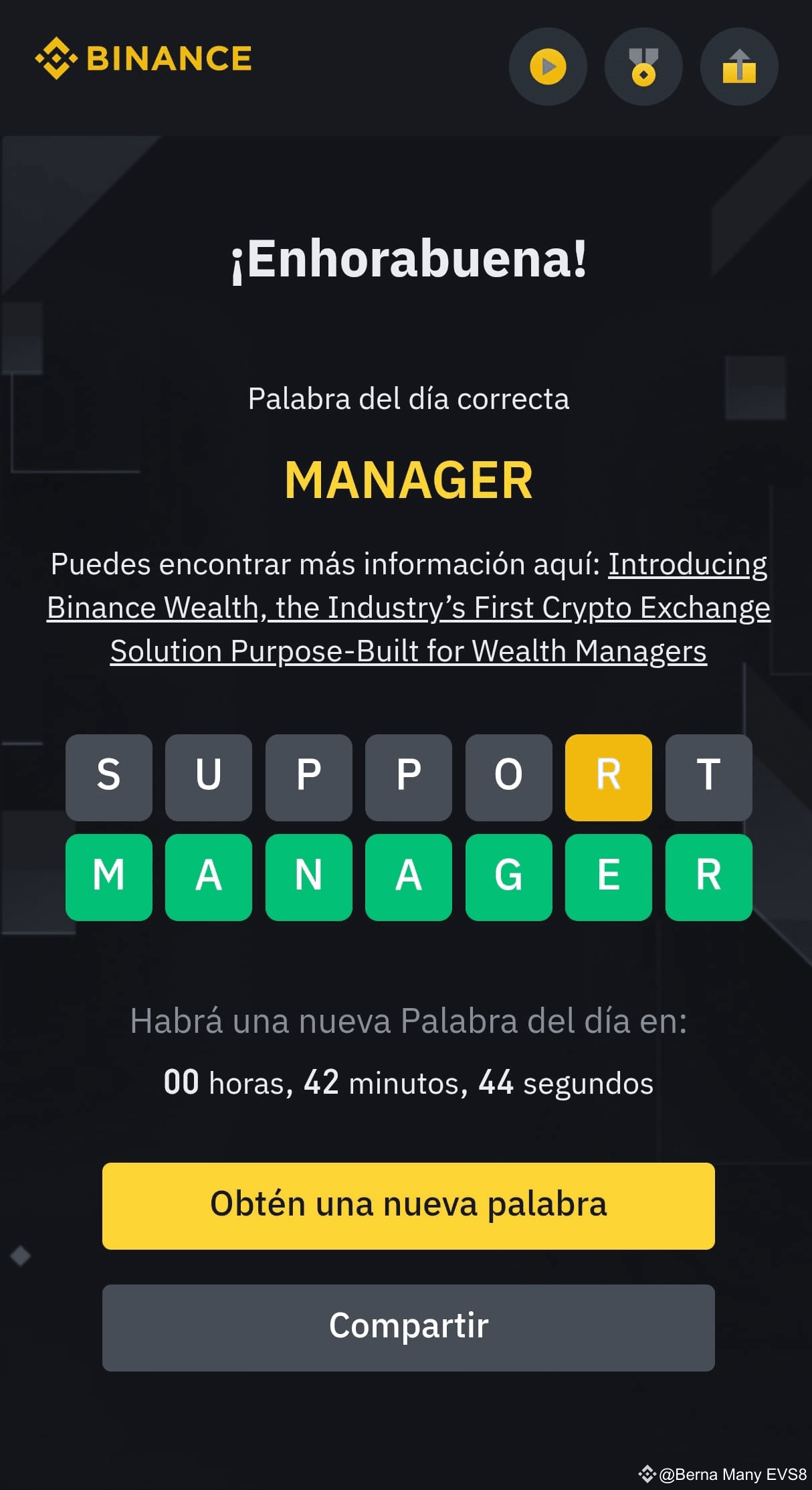 Does anyone get prizes or rewards for completing the words? | esleiter v8 on Binance Square