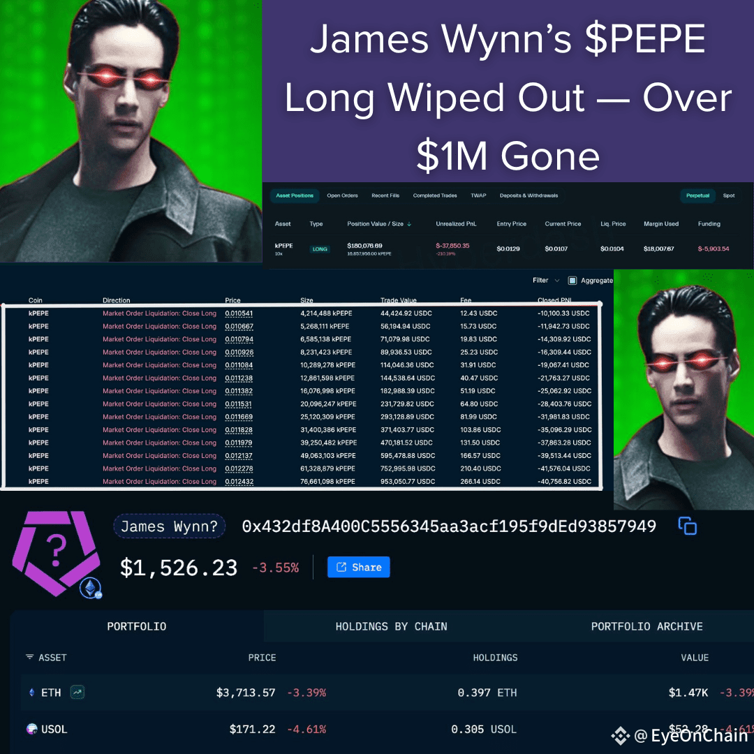 1 Million Gone 🥶 this time on a $PEPE long held in a separa ...