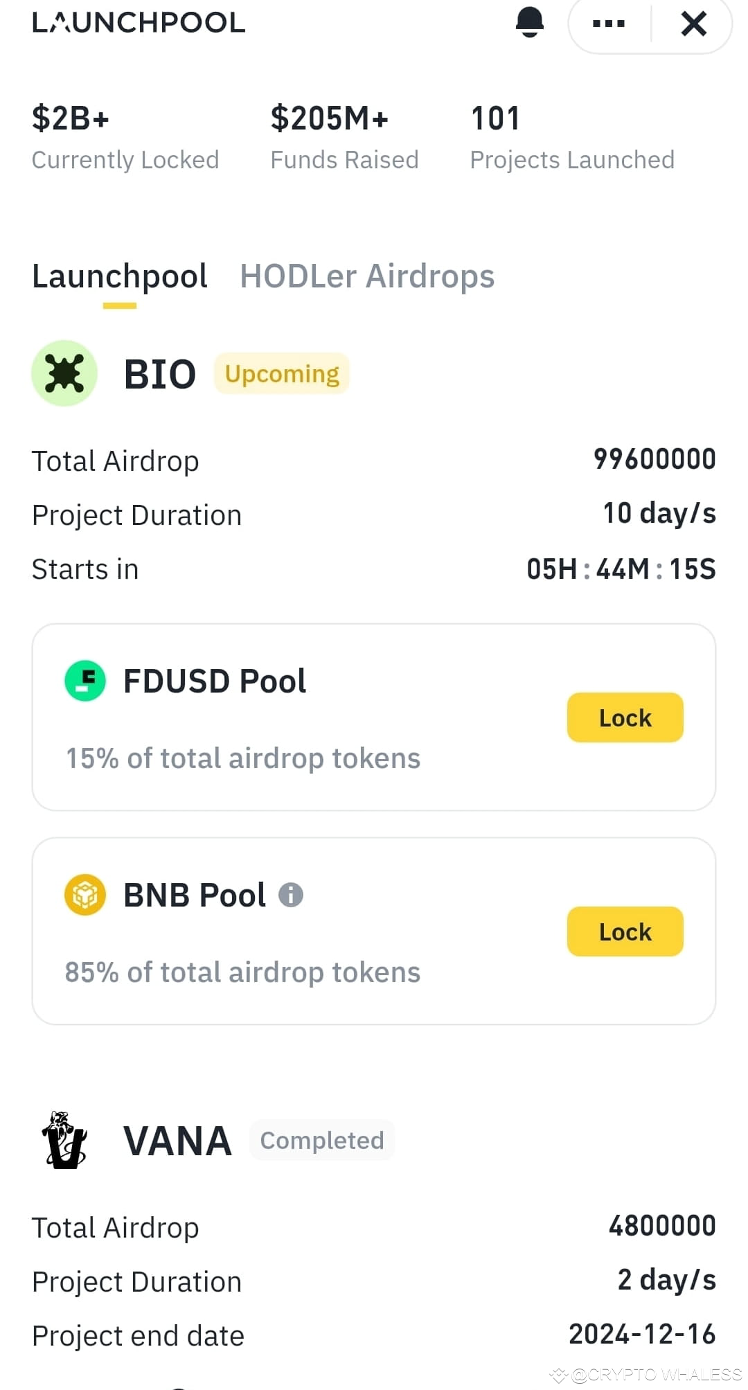 Earn BIO through the new Launchpool by locking $BNB and $FD | CRYPTO WHALESS on Binance Square