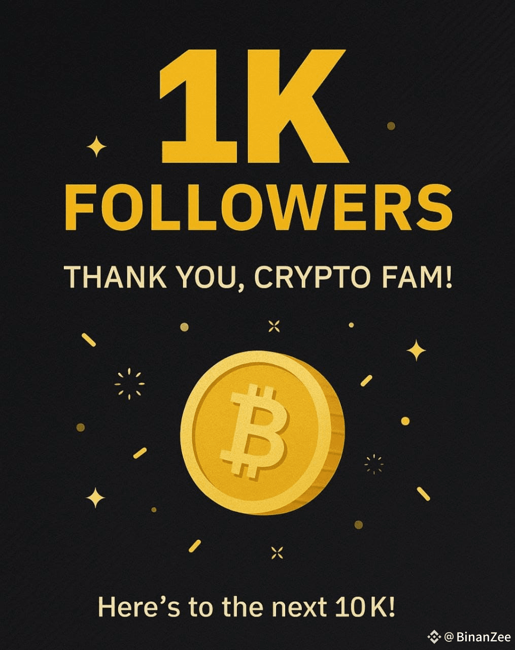 🎉 1,000 Followers — THANK YOU! 🙌 From 1 to 1,000… every s | BinanZee on Binance Square