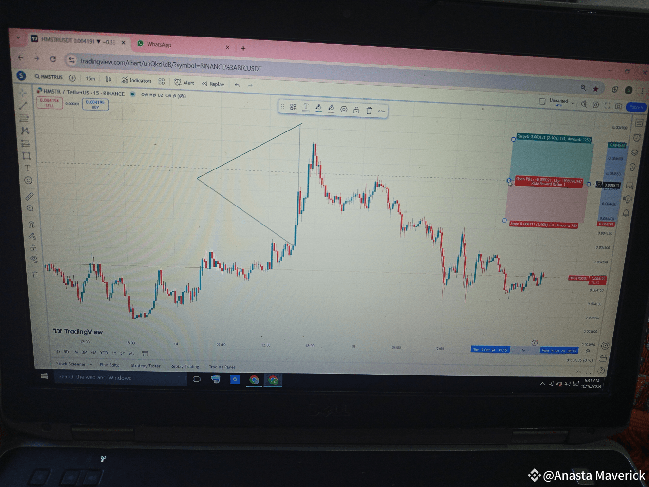 🚨 𝐇𝐌𝐒𝐓𝐑/𝐔𝐒𝐃𝐓 𝐓𝐫𝐚𝐝𝐞 𝐒𝐞𝐭𝐮𝐩 – 𝟏𝟓𝐦 𝐓𝐢𝐦 | Anasta Maverick on Binance Square