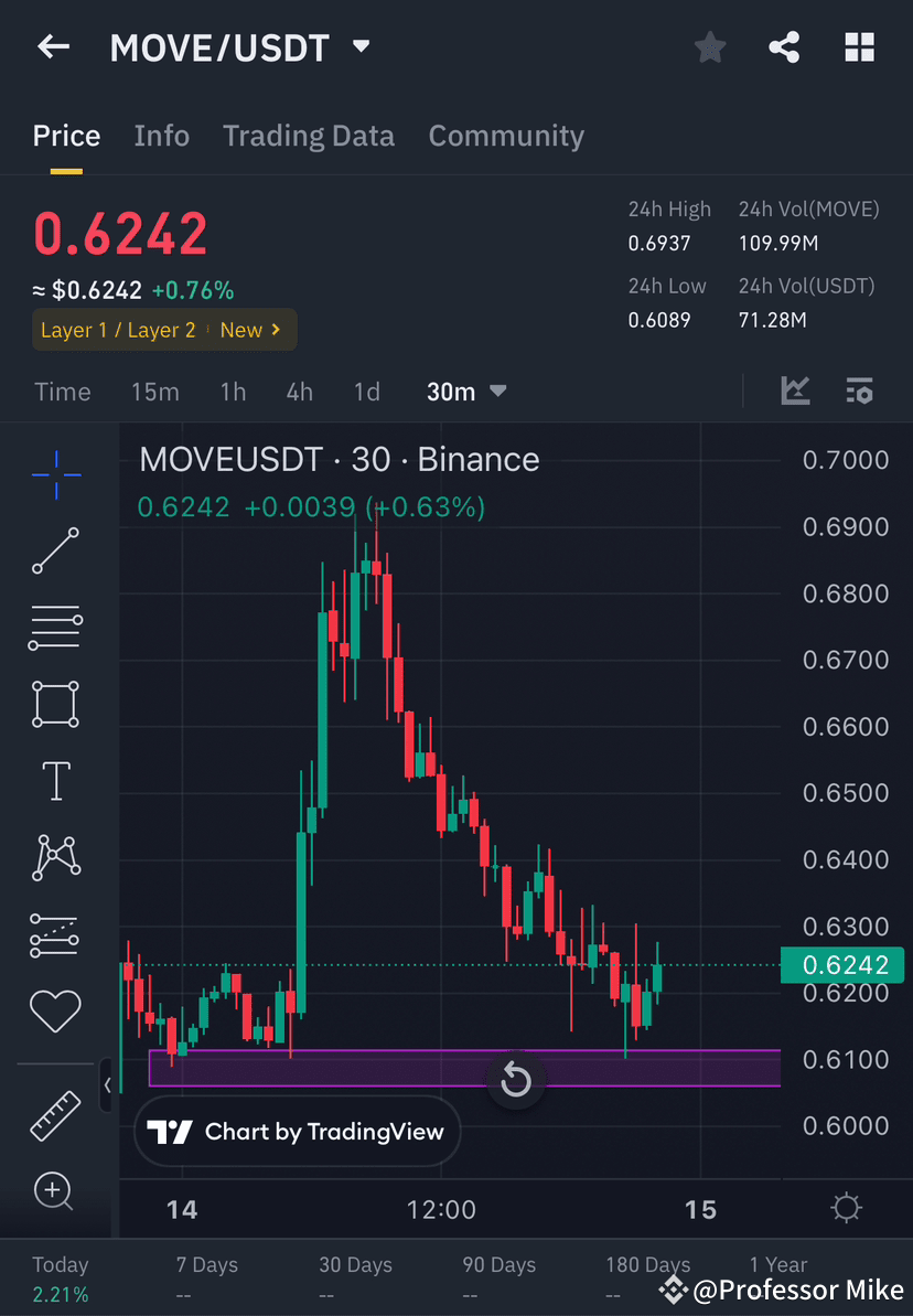 $MOVE /USDT Showing Potential: Key Levels to Watch! 🔥💯 $M | Professor Mike on Binance Square