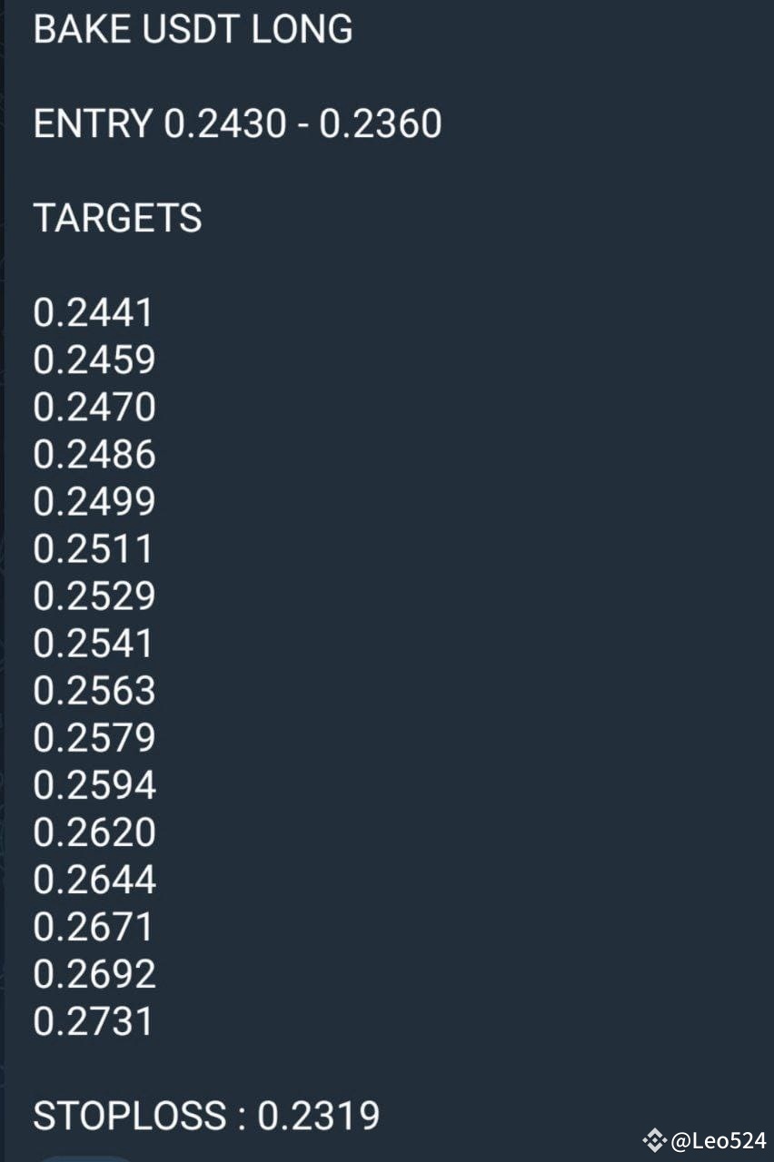 $BAKE Long Entry 😈💥 | Leo524 on Binance Square