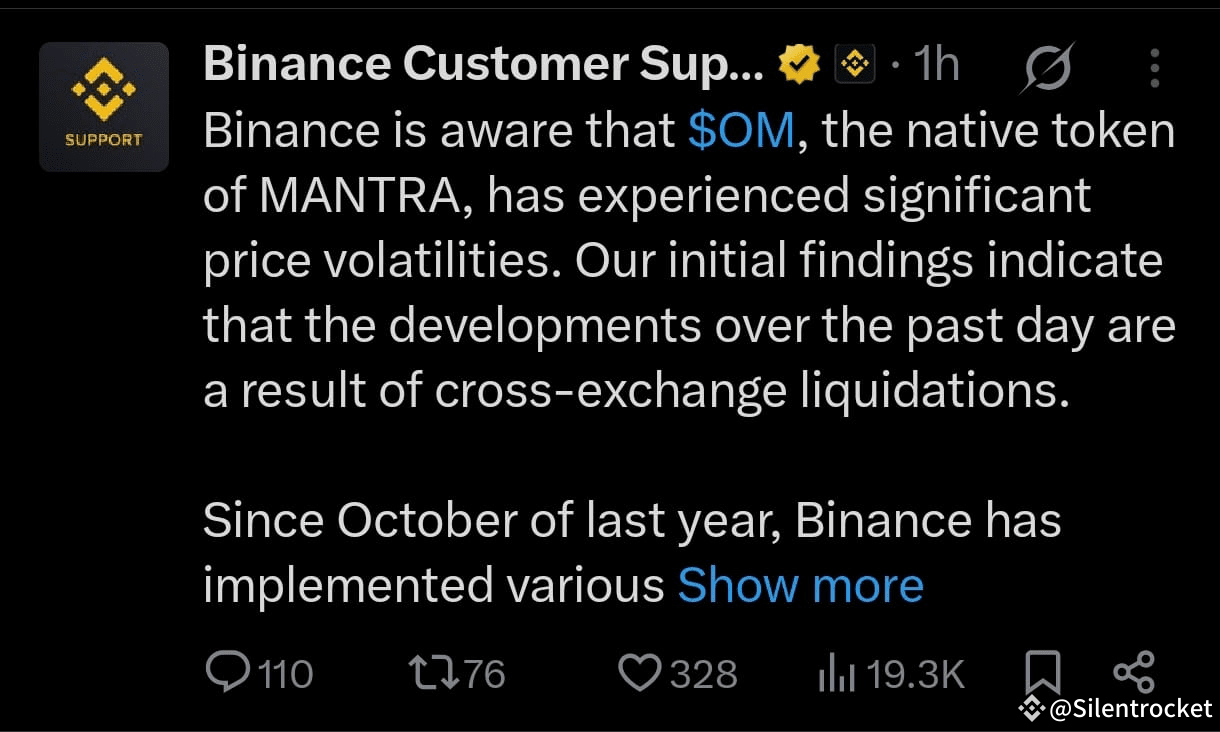 So #Binance finally spoke up on the $OM crash 👀 TL;DR: The | Silentrocket on Binance Square