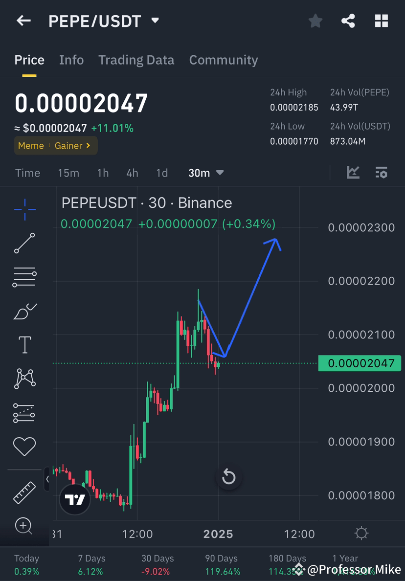 $PEPE /USDT Bull Run Confirmed!🔥💯 $PEPE is showing strong | Professor Mike on Binance Square