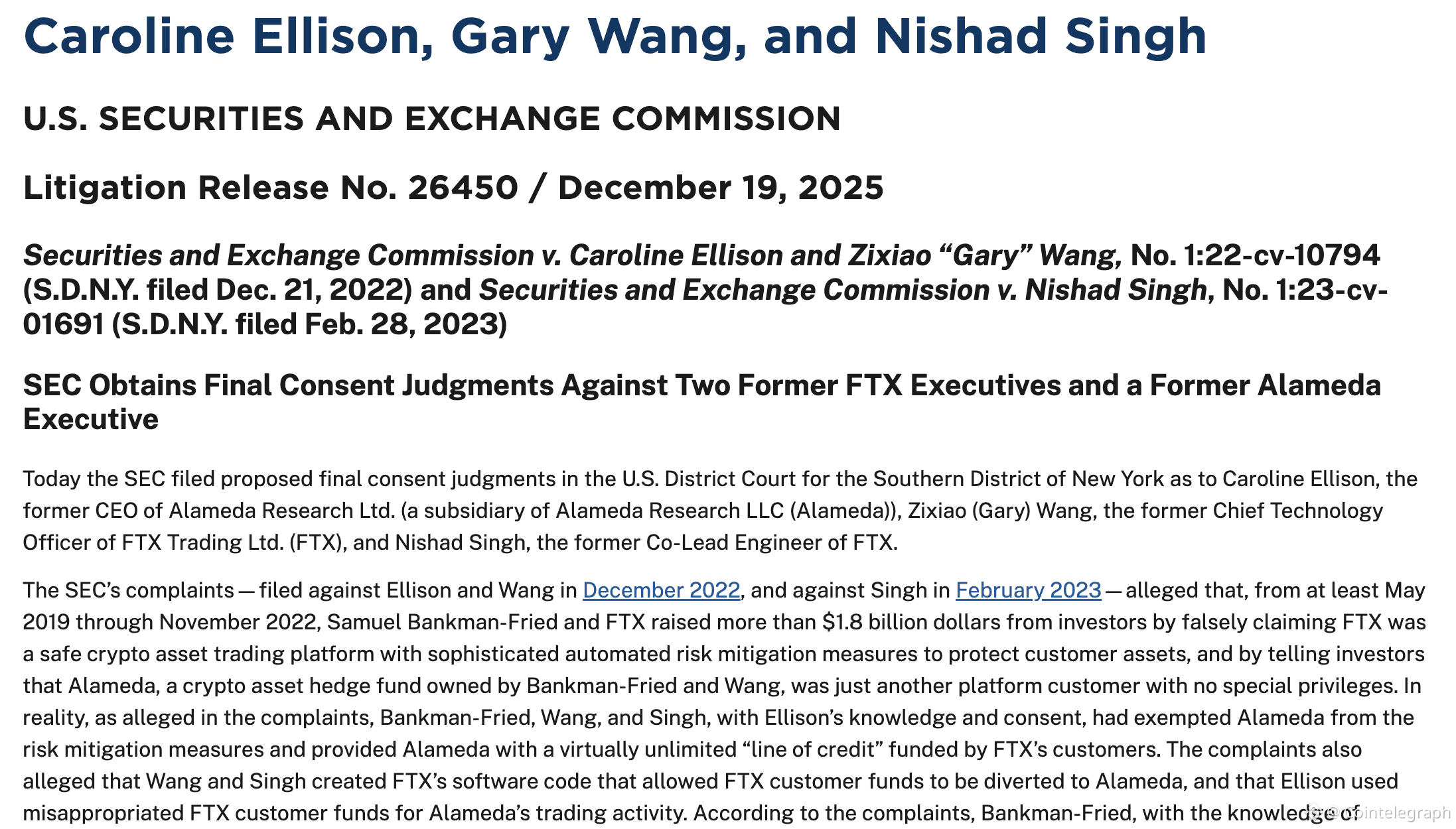 SEC confirms years-long director bans for former Alameda, FTX ...