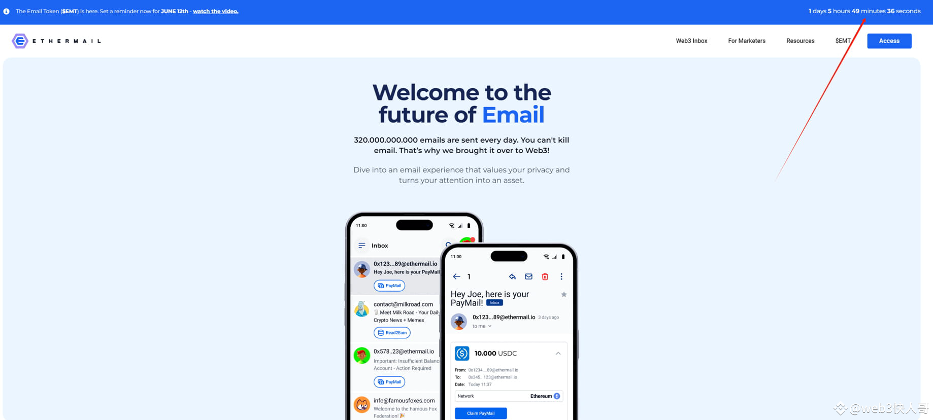 EtherMail Web 3.0 email solution successfully raised $7 mill | web3快人哥 on Binance Square