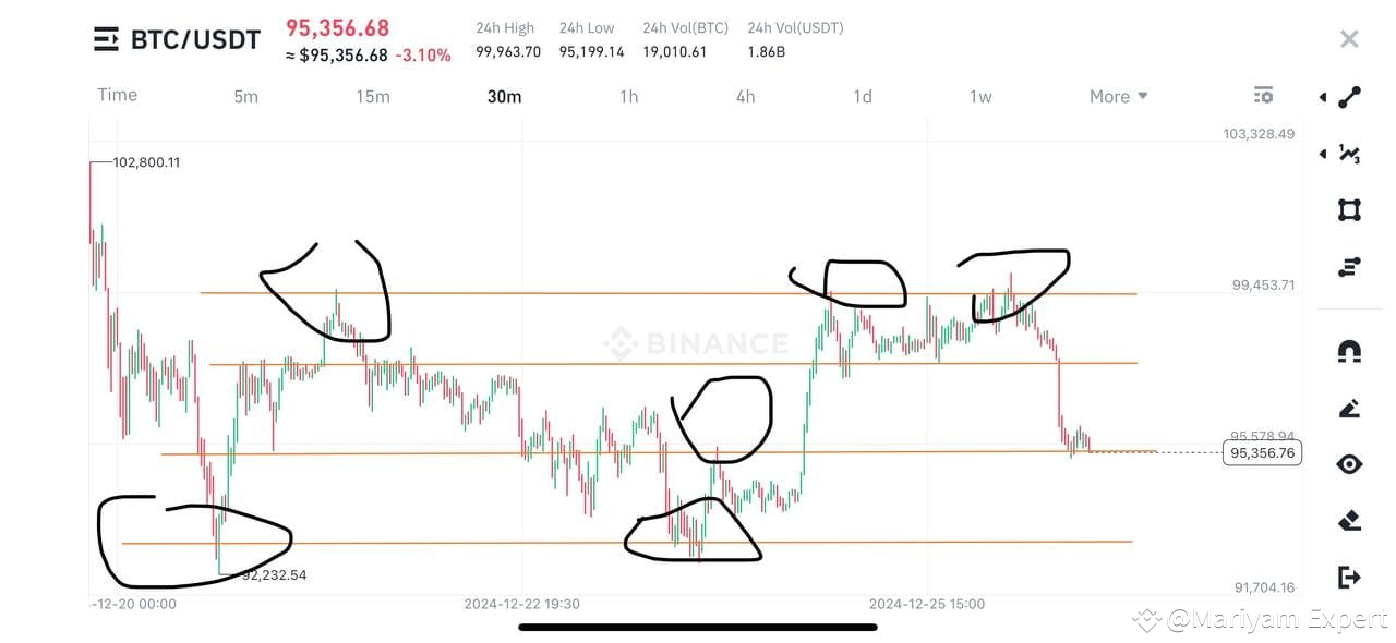 The chart showcases key price levels and market activity for | expert ...