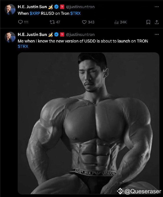 Justin after prison: 🆕🍿 $XRP $TRX Justin Sun hints at t | Queseraser on Binance Square