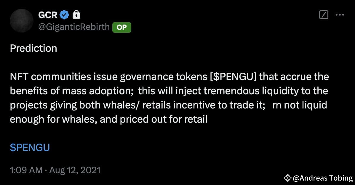 GCR was right Again and again Predicting $PENGU since 2021 | Andreas ...