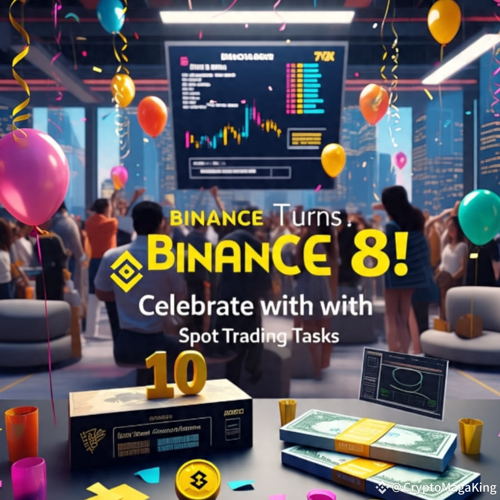 🚀 Binance Turns 8! Celebrate with Spot Trading Tasks & Win ...