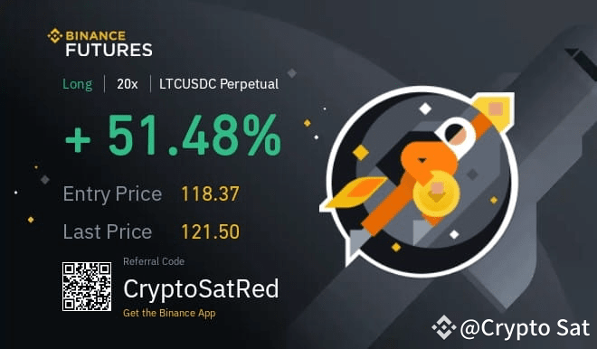 $LTC achieved Target 1 ️ #cryptosat | Crypto Sat on Binance Square