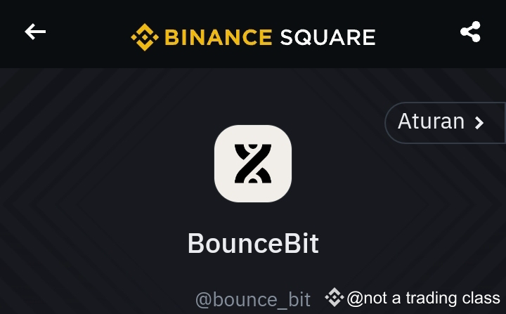BOUNCEBIT Ongoing BounceBit is a BTC re-staking chain with a | not a trading class on Binance Square