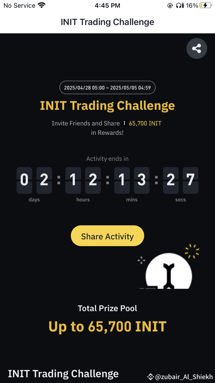 Click to earn 65000 $INIT Claim your reward here ! $INIT | zubair_Al_Shiekh on Binance Square