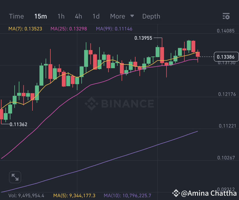 $STPT is trading at $0.13404, showing a strong daily gain of | Amina Chattha on Binance Square