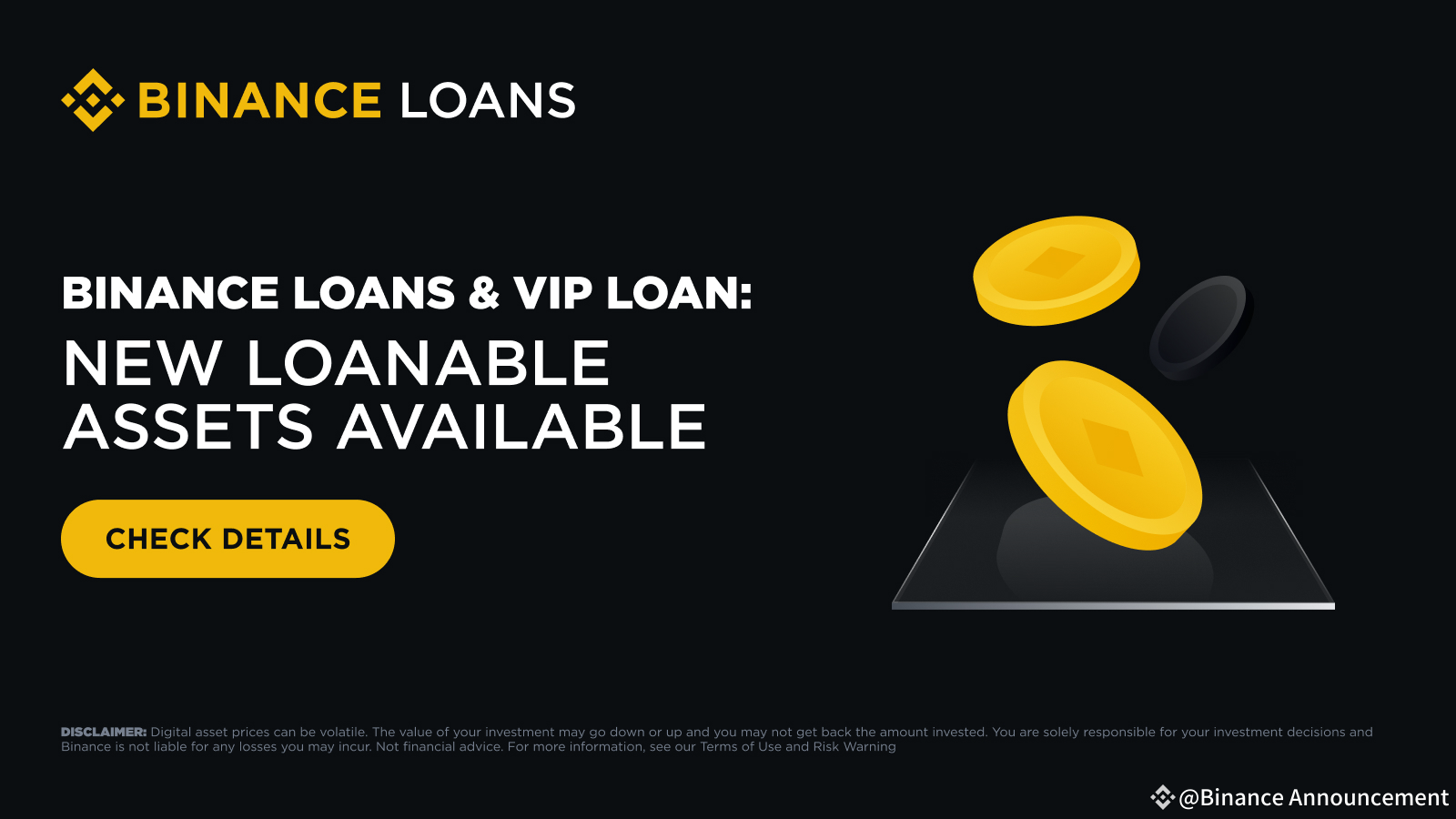 New Loanable Assets Available on Binance Loans (Flexible Rate) and VIP ...