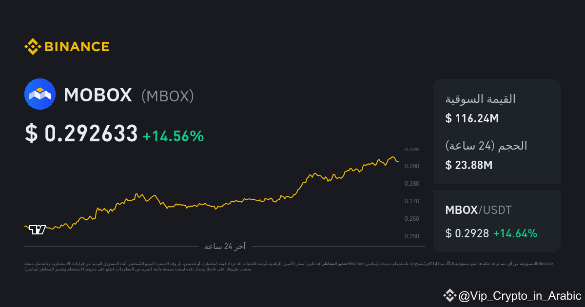$MBOX 💡 Spot Trade MBOX/USDT 🔹 Entry Price Between 0.2 | Vip Crypto in Arabic on Binance Square