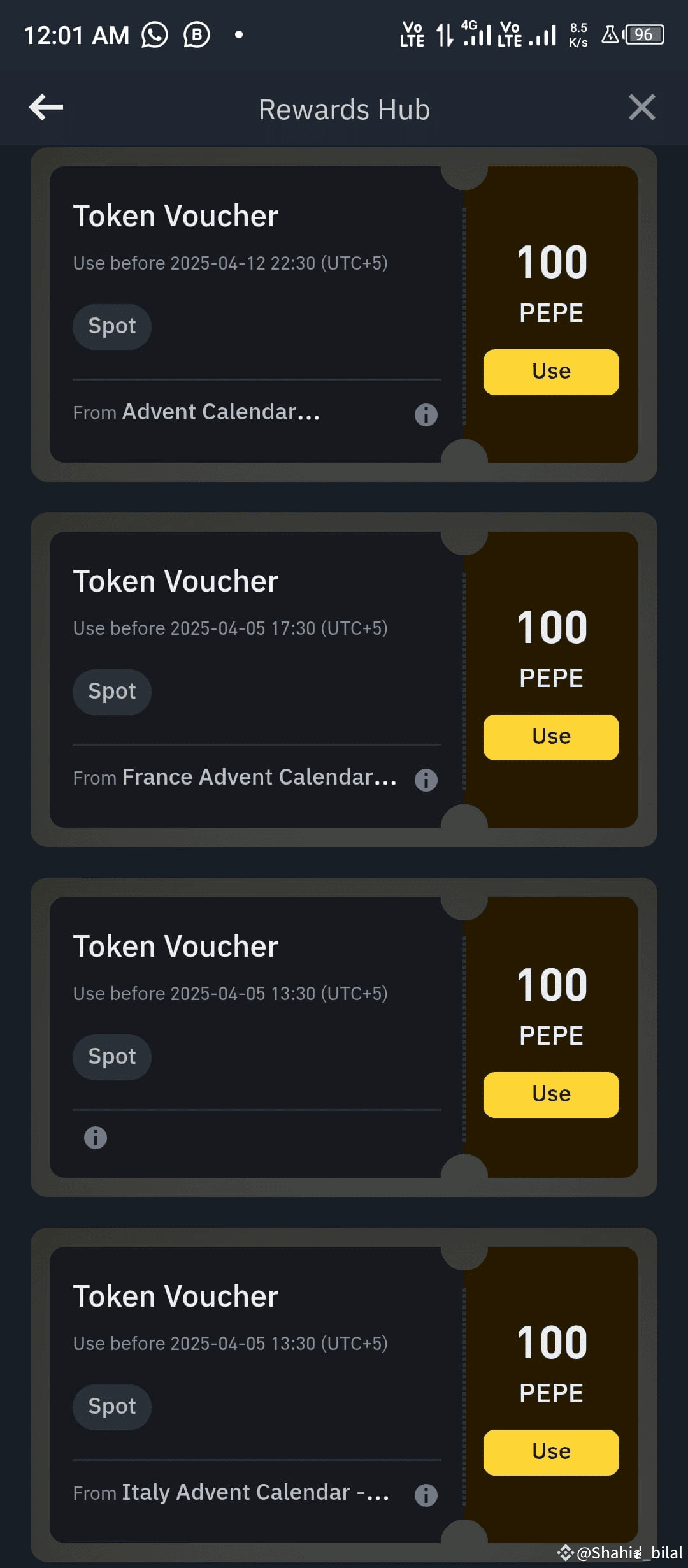 go to reward hub and click voucher then you will see your re | Shahid ...