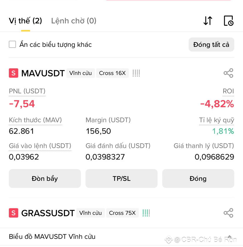 Short $MAV đớp đi sàn 😂 | CBR-Chú Bé Rồng on Binance Square