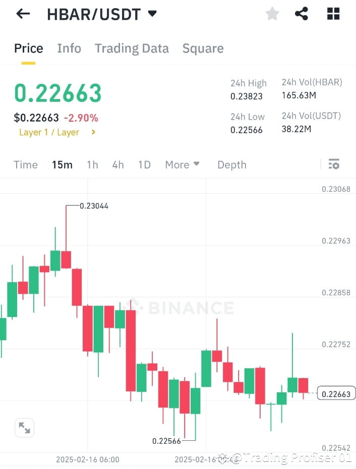 $HBAR /USDT – Layer 1 Rebound Zone 🚀 $HBAR is down 2.90% | Trading Profiser 01 on Binance Square