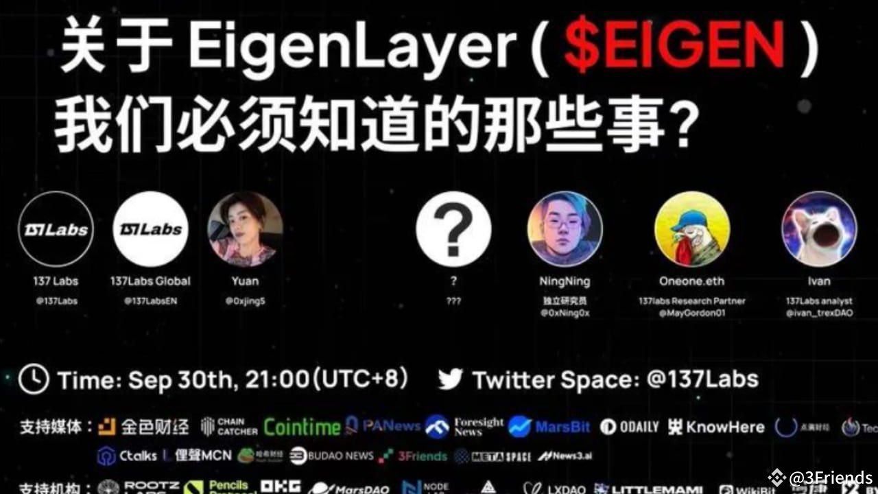 What we must know about EigenLayer ($EIGEN)? | 3F Signal on Binance Square