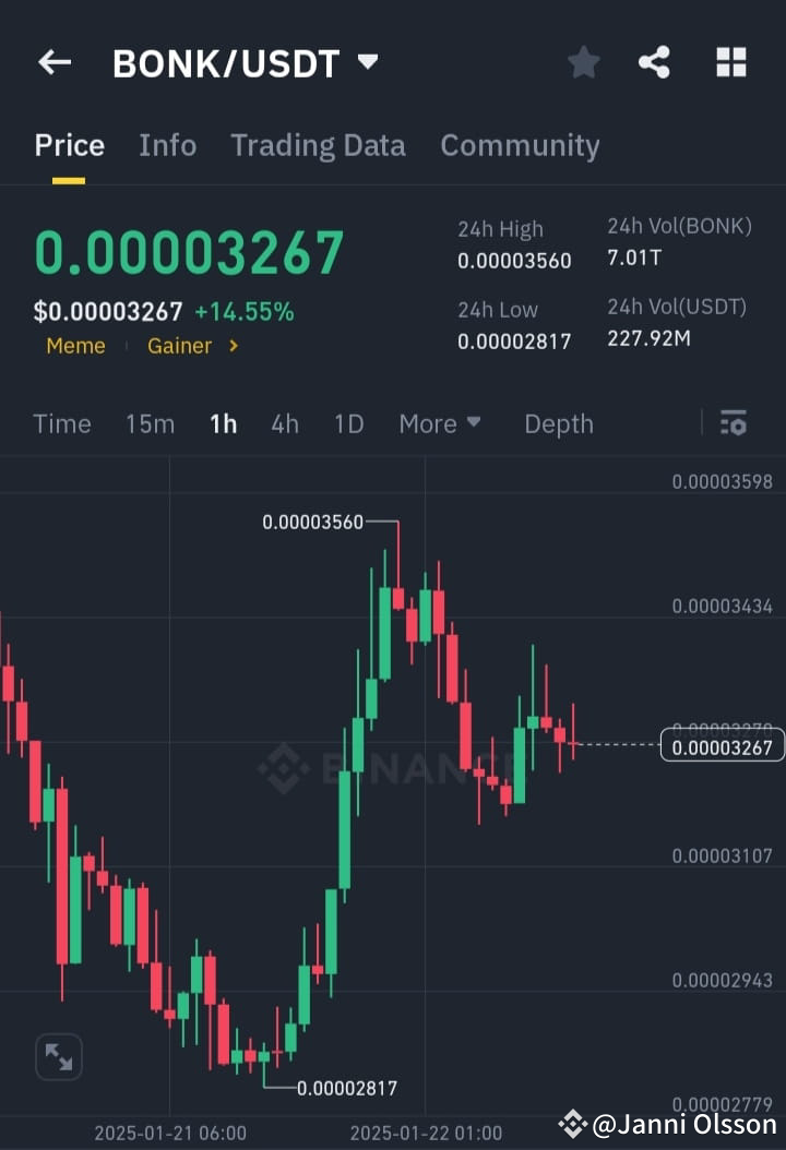 🚀$BONK BONK/USDT Market Update 📊 Current Price: $0.000 | Janni Olsson on Binance Square
