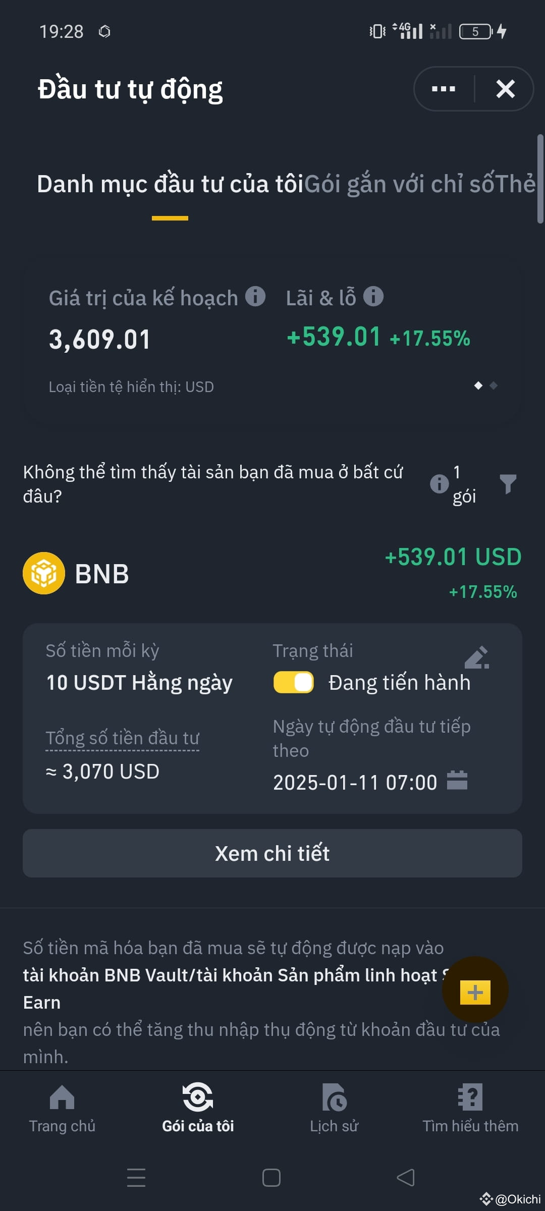 day 307. Every day I buy 10$ . I currently have 8,576 BNB c | OKICHI ...