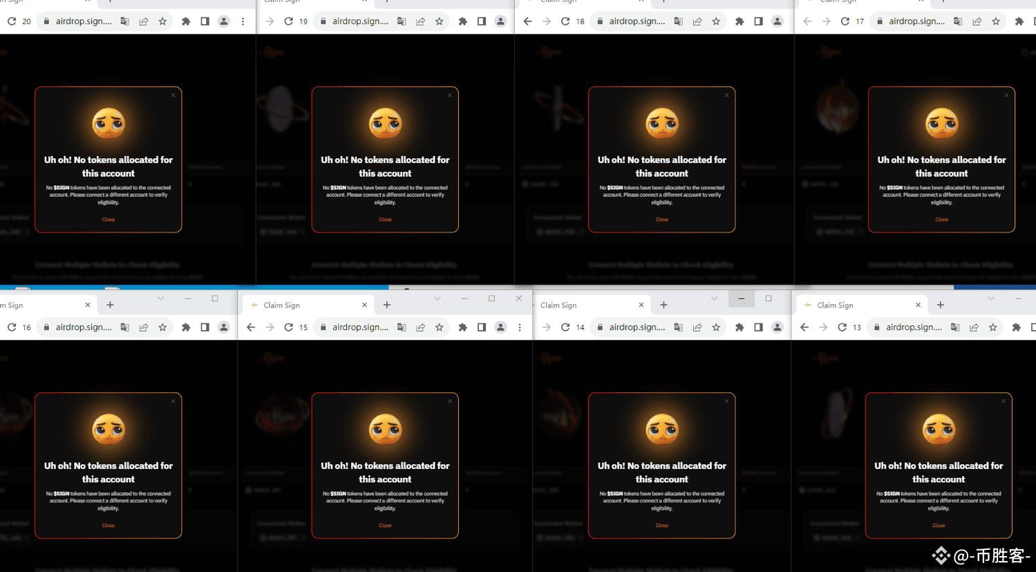 Congratulations to all Sign slaves, you've received 0 | -币胜客- on ...