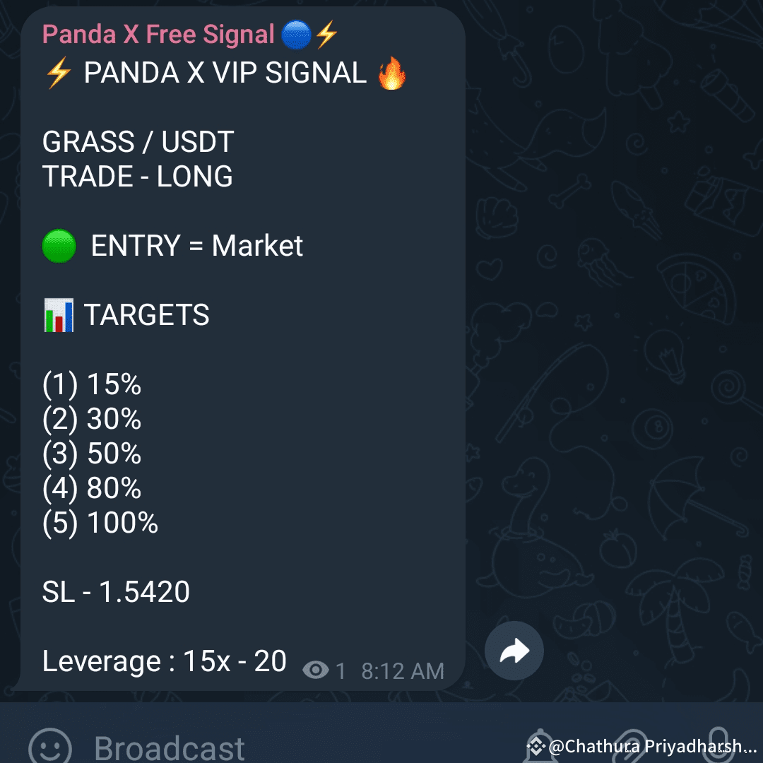 #grass ⚡ PANDA X VIP SIGNAL 🔥 GRASS / USDT TRADE - LONG | Chathura ...