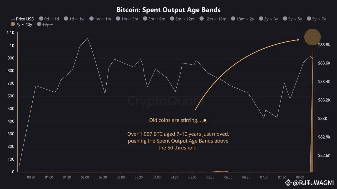 Spent Output Age Bands just spiked. Over 1K $BTC aged 7–10 | RJT. WAGMI on Binance Square
