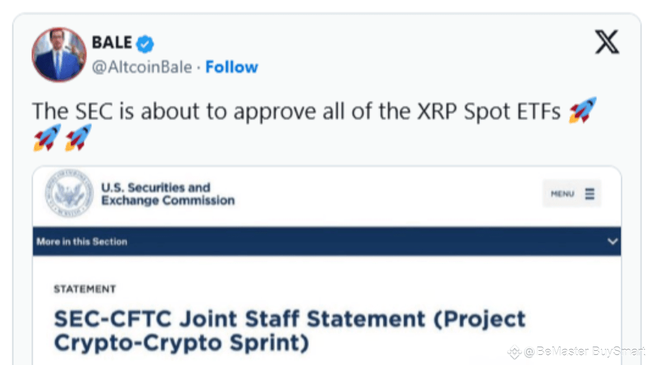 SEC Is About to Approve XRP Spot ETFs. Here’s What SEC and CFTC Just Did | BeMaster BuySmart on ...