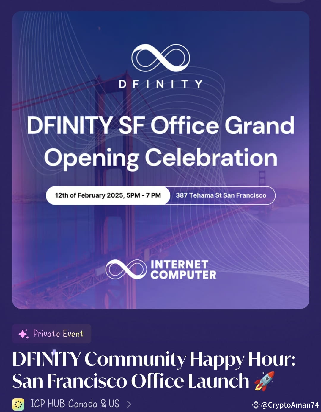 🚀 ICP Set to Gain Momentum with DFINITY’s SF Office Launch! | CryptoAman74 on Binance Square