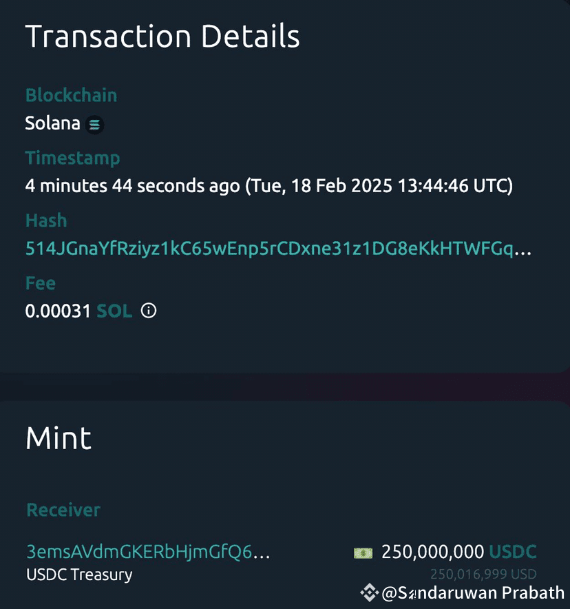$BTC $ETH $XRP 250M $USDC minted at USDC Treasury In total, | Sandaruwan Prabath on Binance Square