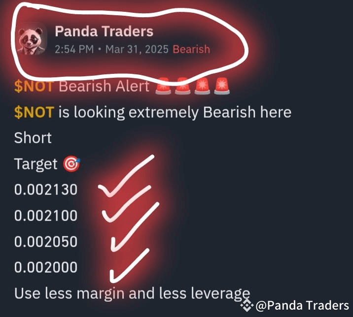 $NOT Short trade all Targets achieved ️💸💸 This is the le | Panda ...