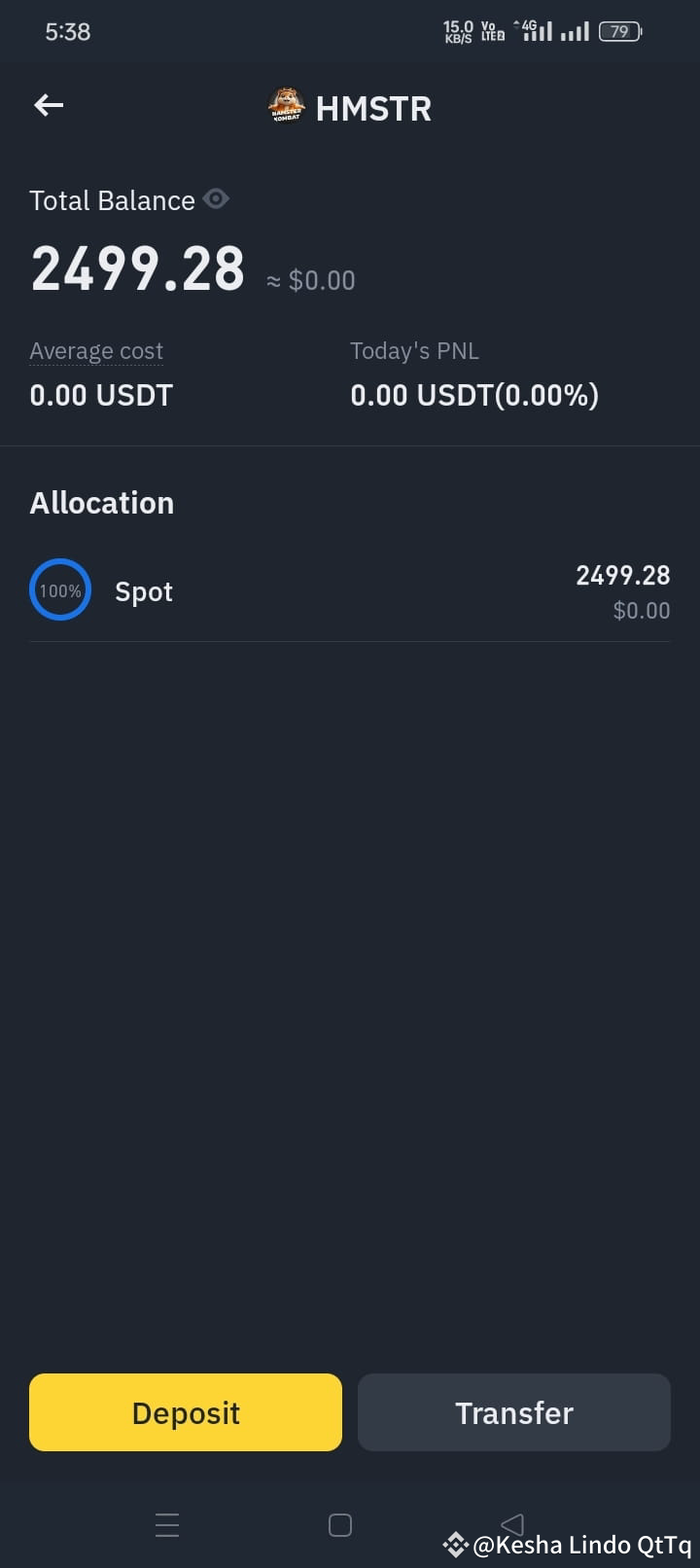 I reacived hamster token ; | Kesha Lindo QtTq on Binance Square