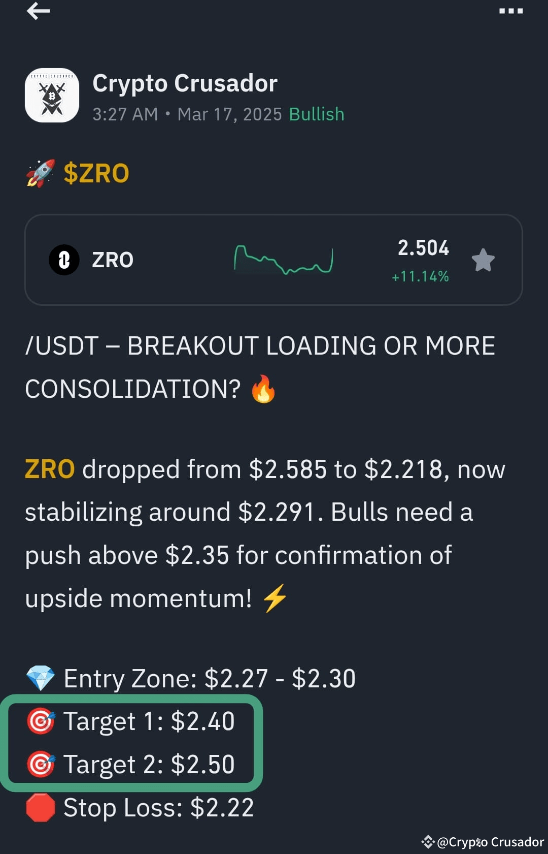 🥳Boooom $ZRO Long - All the tps hitted successfully - Fol | Crypto ...